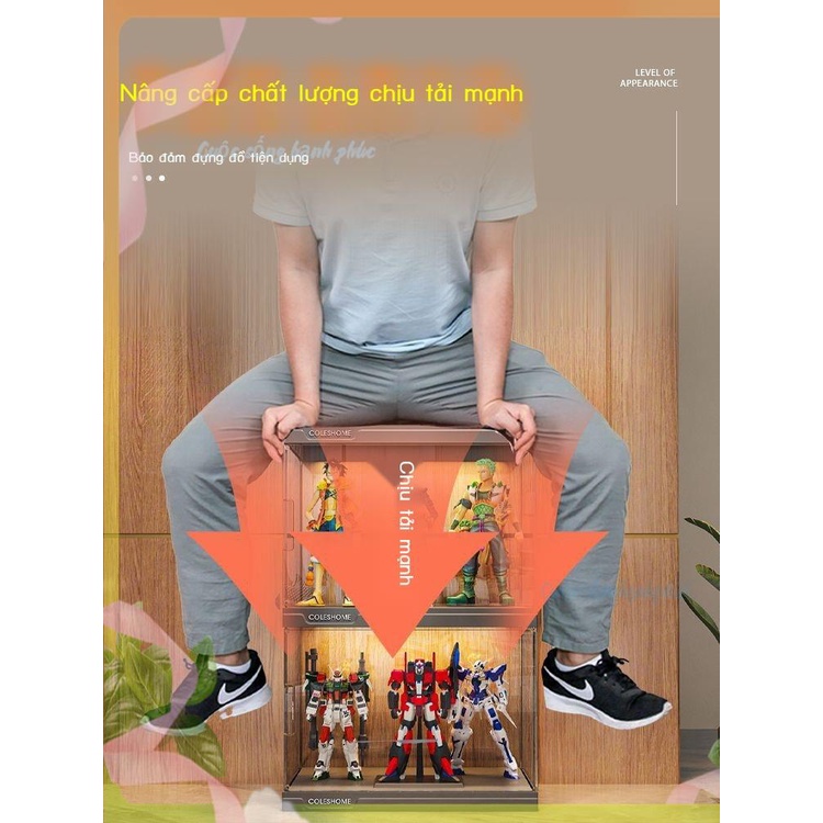 Làm bằng tay Lego tủ trưng bày mô hình đồ chơi Gundam kệ kính acrylic ...