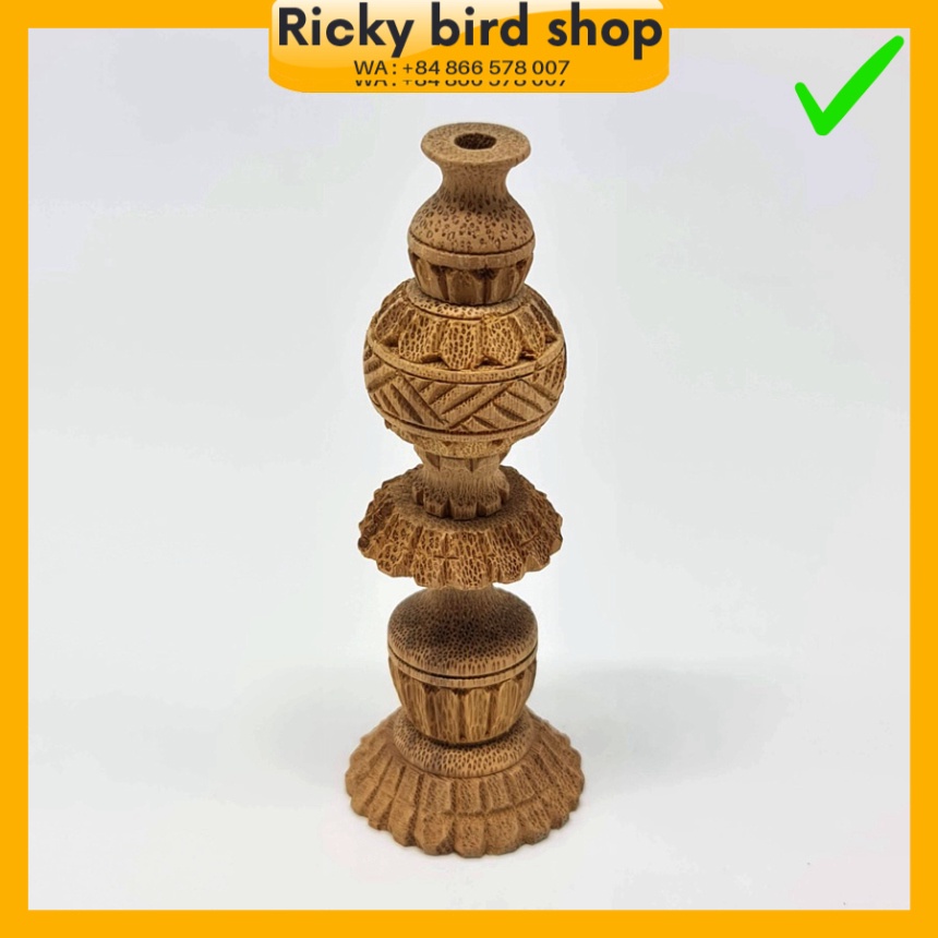 Nậm, bầu bí tàu triện cho lồng chim làm từ tre, gỗ (Ricky bird shop ...