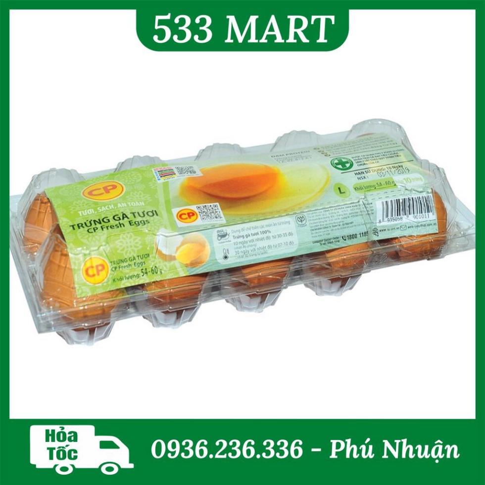 [HỎA TỐC HCM] Trứng gà CP vỉ 10 quả Trứng Gà CP size M (540g) | Shopee ...