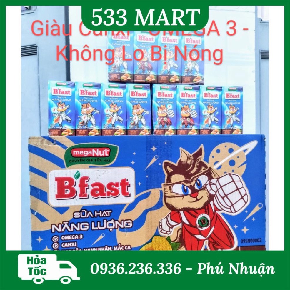 [HỎA TỐC HCM] Thùng 48 hộp Sữa Hạt Bfast vị ca cao x 170ml | Shopee ...