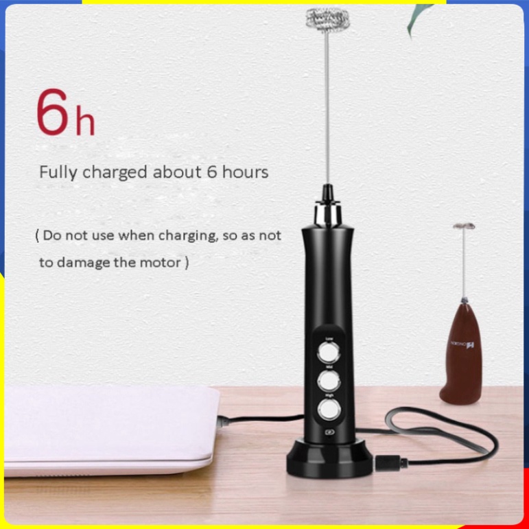 Máy đánh trứng, tạo bọt 3 trong 1 tích hợp cổng sạc USB EW-071 Tích hợp 3 tốc độ . | Shopee Việt Nam
