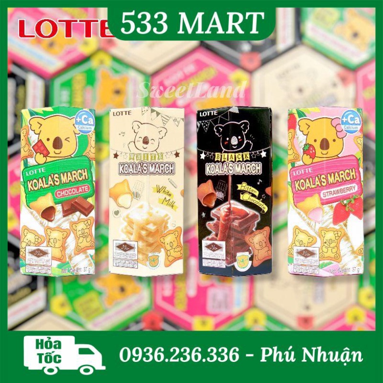 Bánh gấu Lotte Koala March nhân kem hộp 37g | Shopee Việt Nam