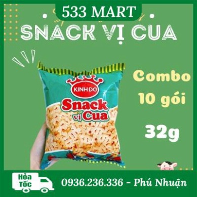 [COMBO 10 GÓI] Snack Cua Kinh Đô - Bim Bim Cua Xanh gói 32gr | Shopee ...