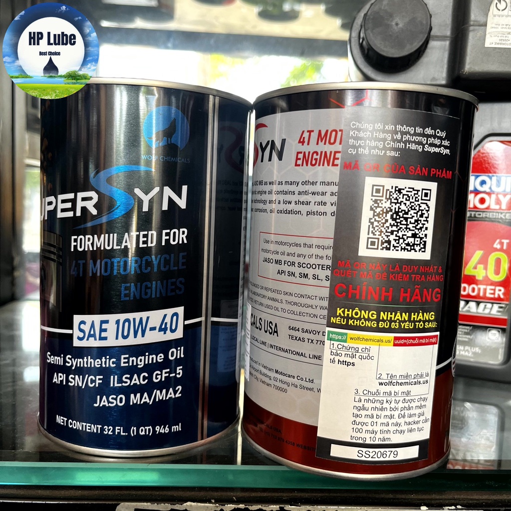 Nhớt Super SYN 10w40 Xe Ga/Xe Số 946ml Chính Hãng, Nguyên liệu nhập ...