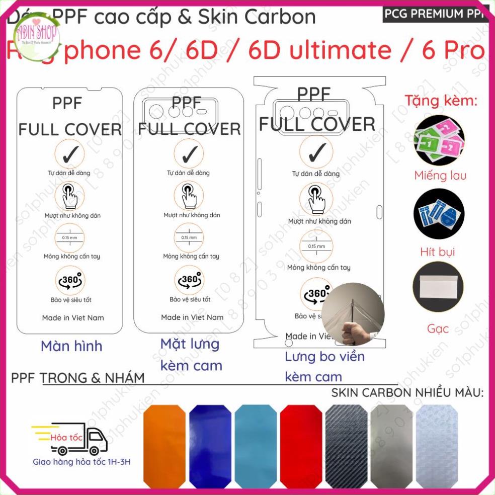 [Update cực chuẩn] Dán PPF & Vân Carbon Asus ROG Phone 6/ 6D/ 6D ultimate/ 6 Pro cho màn hình ...