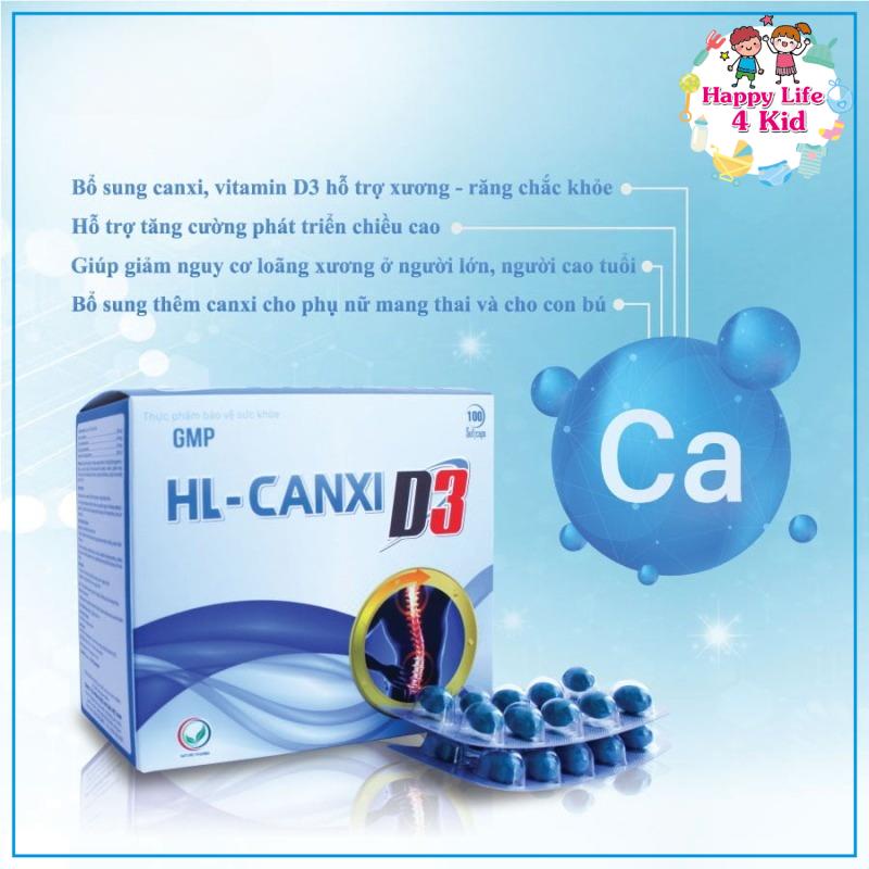 Viên uống bổ sung HL-Canxi D3 hỗ trợ phát triển chiều cao, giảm nguy cơ ...