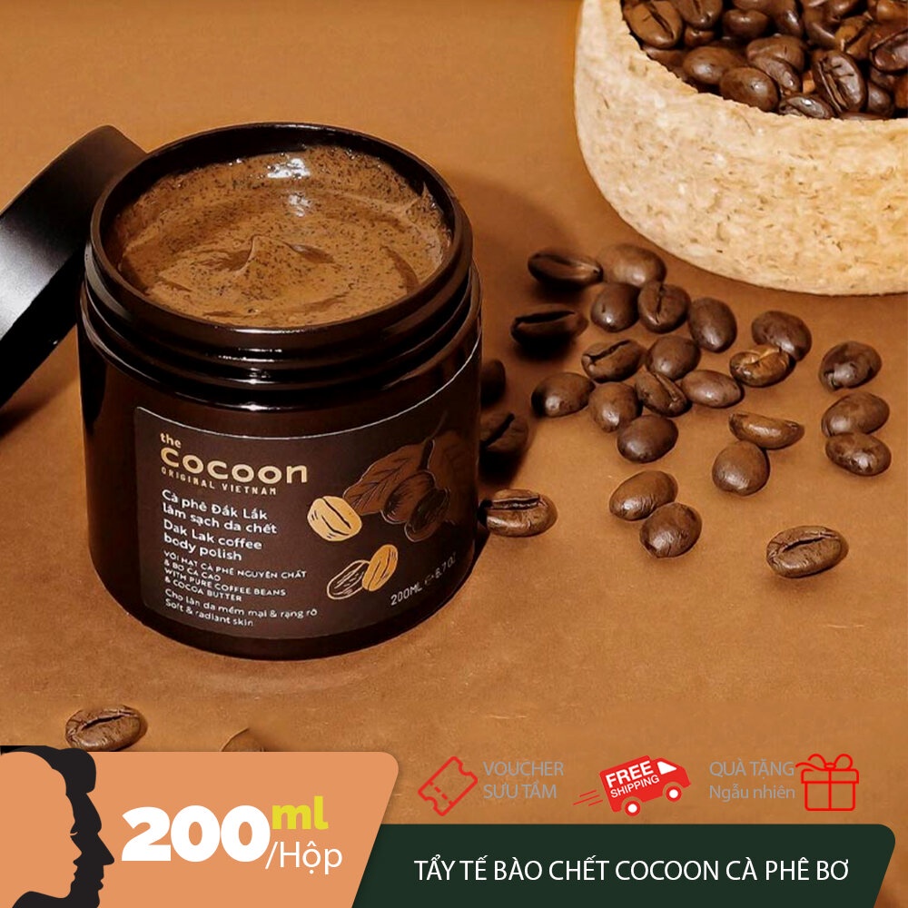 Hộp 200ml gel tẩy tế bào chết cơ thể Café Dak Lak The Cocoon Coffee ...