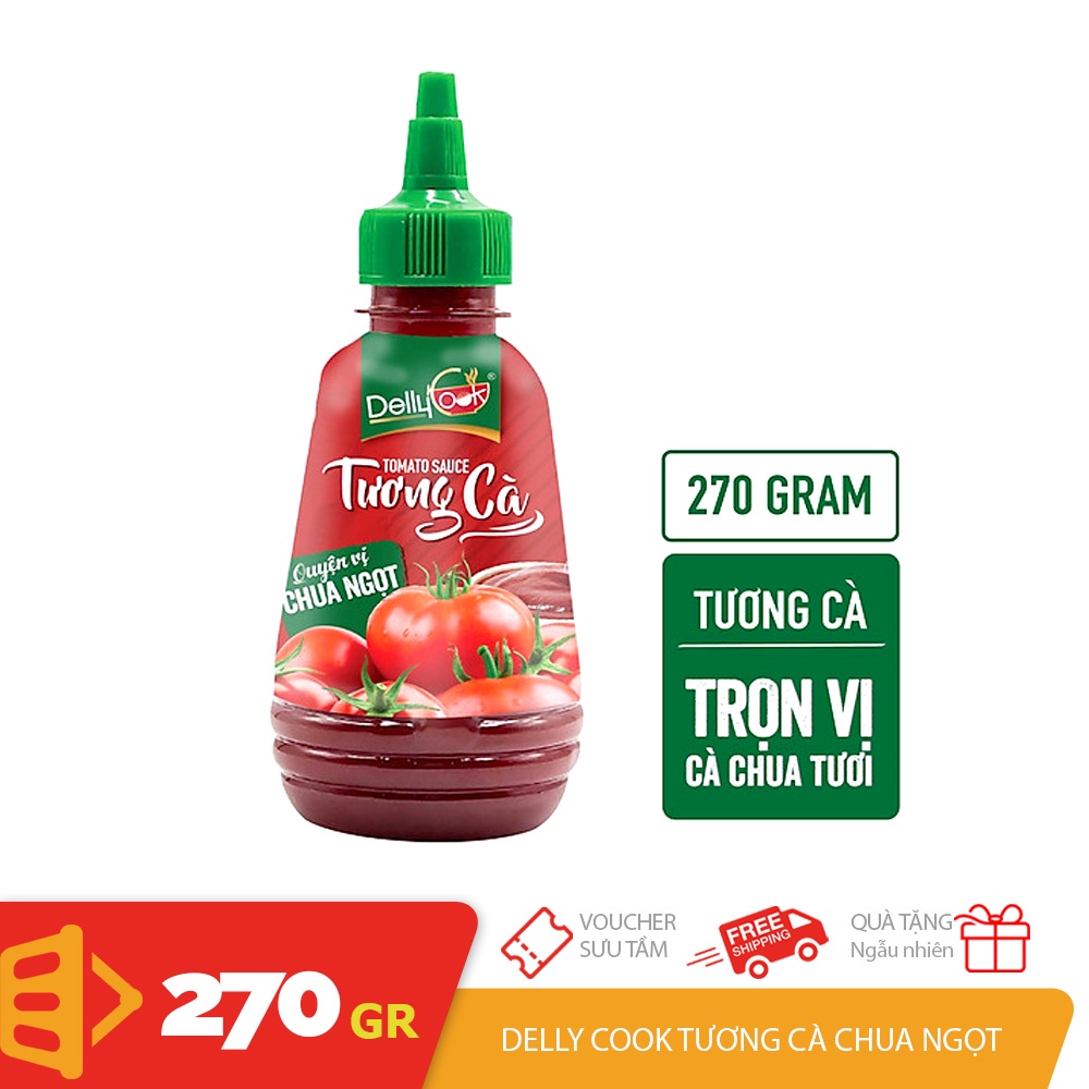 [Delly Cook] Tương cà chua ngọt cao cấp chai 270gr | Shopee Việt Nam