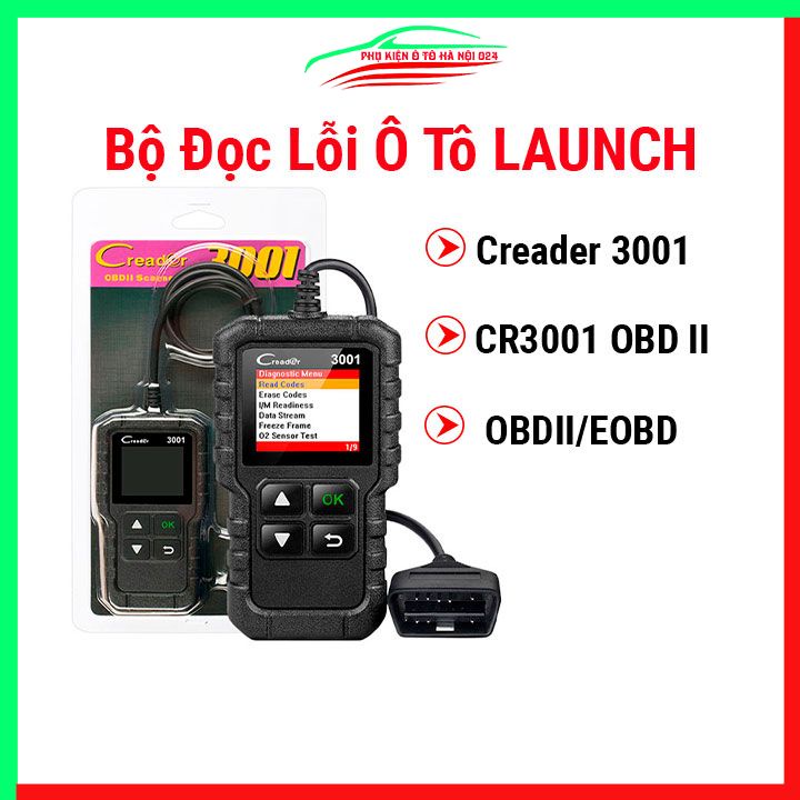 Bộ đọc phát hiện lỗi ô tô LAUNCH Creader 3001 - CR3001 OBD II | Shopee ...