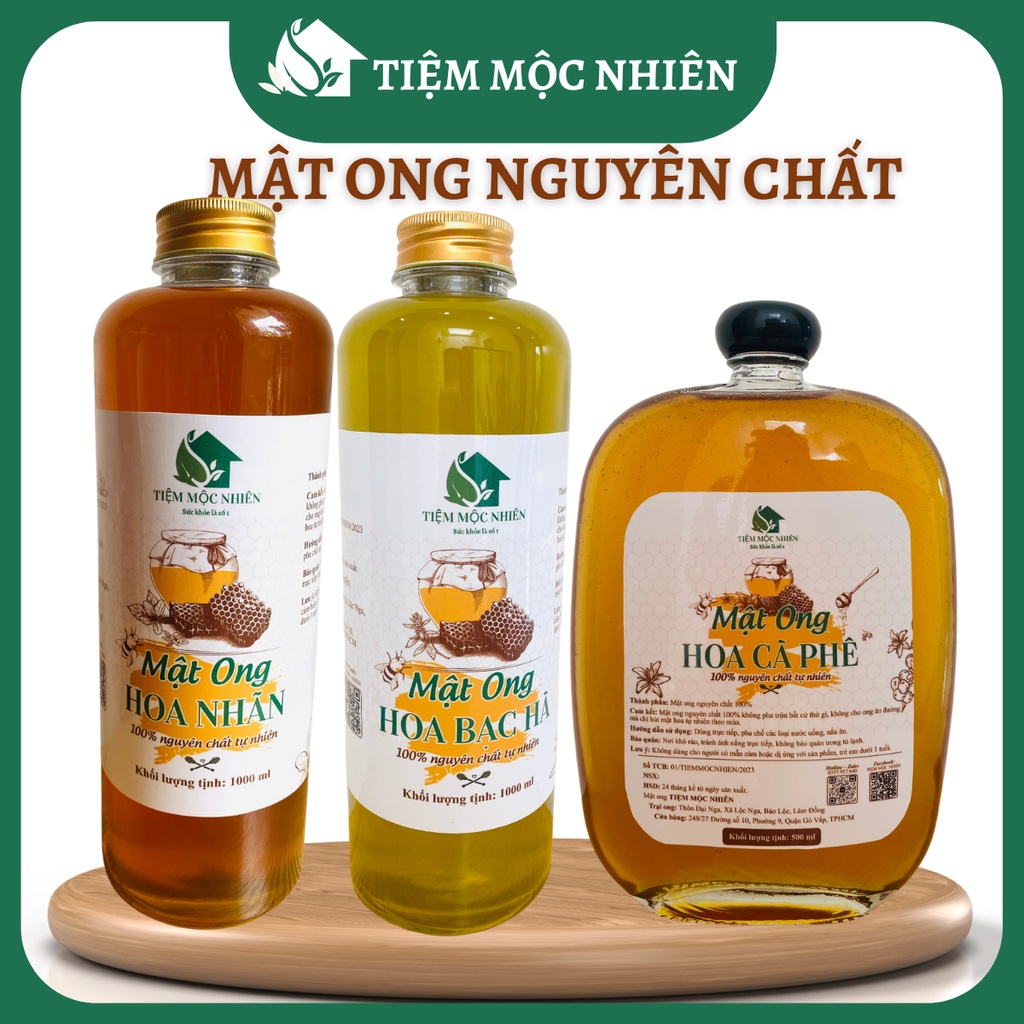 Mật ong nguyên chất 1L, mật ong hoa Cà Phê, mật ong hoa Nhãn, mật ong Bạc Hà nguyên chất Hà ...