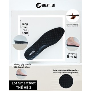 Lót giày SMARTMEN SMARTFOOT Thế hệ 2 Hỗ trợ tăng chiều cao (1 đôi ...