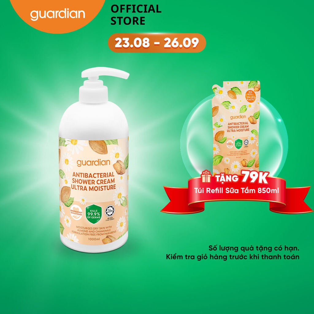 Sữa Tắm Dạng Kem Sạch Khuẩn Guardian Antibacterial Shower Cream Ultra ...