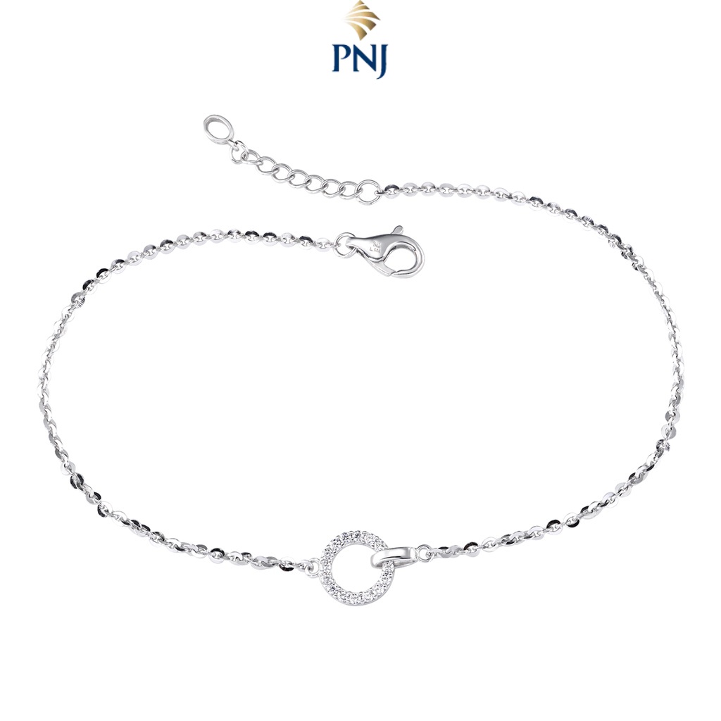 Lắc chân bạc đính đá CZ PNJSilver XM00K000028 | Shopee Việt Nam