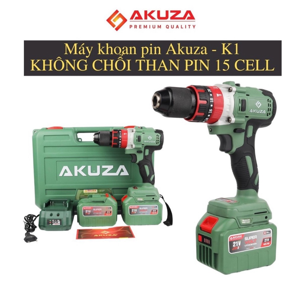 Máy khoan pin,Khoan pin cầm tay Akuza đầu auto lock 13mm C59 Khoan pin ...