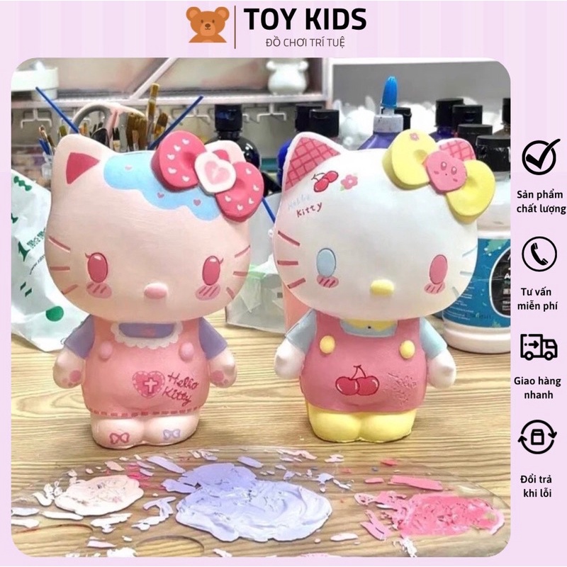 Tượng tô màu thạch cao Hello Kitty, Sư Tử, SkullPanda - Size Lớn ...