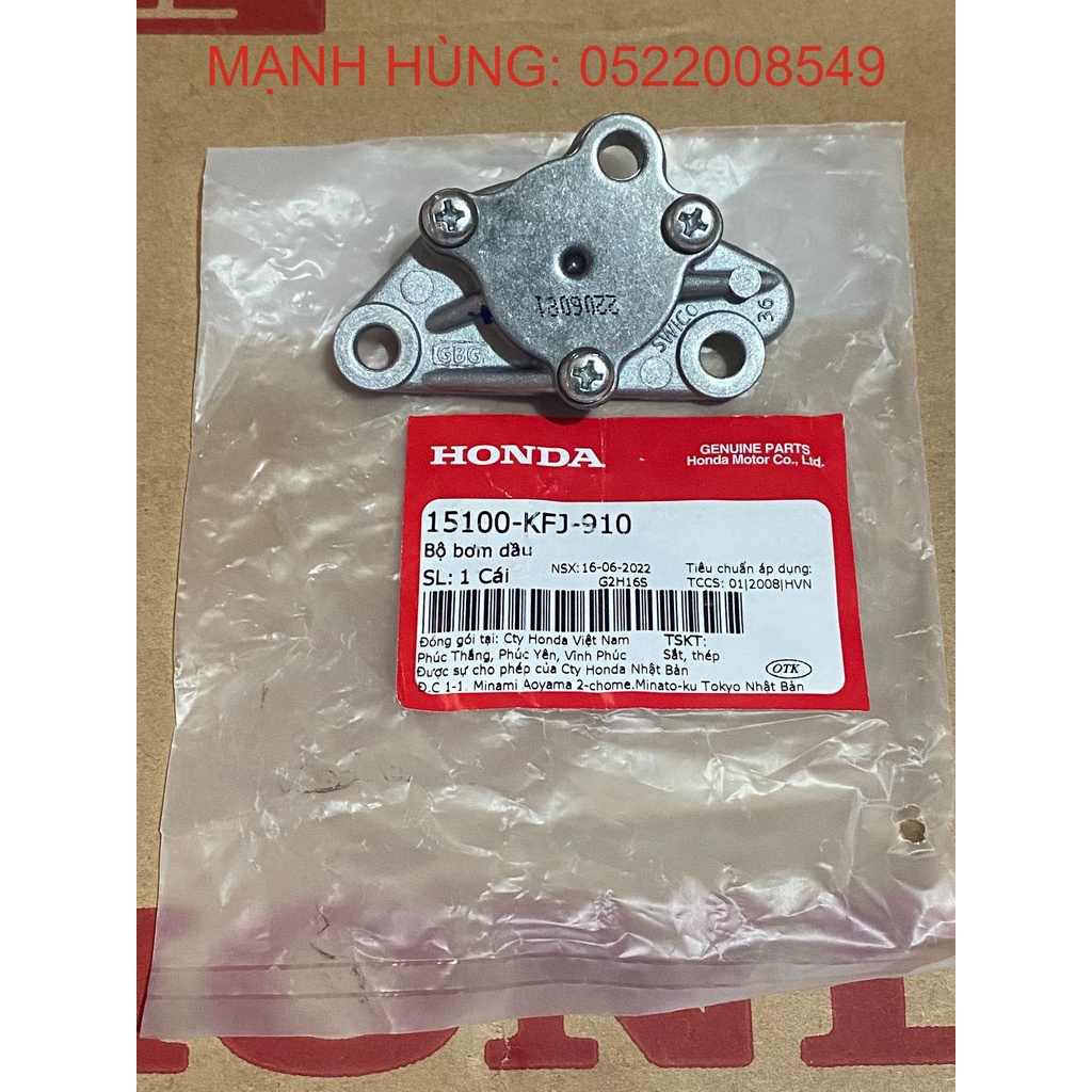 Bộ bơm dầu Dream, Wave A100 hàng chính hãng Honda (15100-KFJ-910 ...