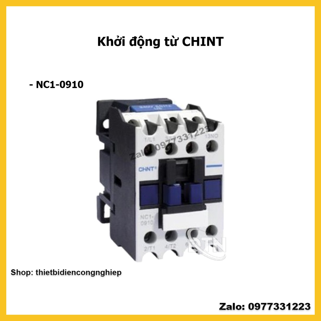 Chint Khởi động từ Contactor CHINT 9A 3P NC1-0910 24/36/110/220/380V ...