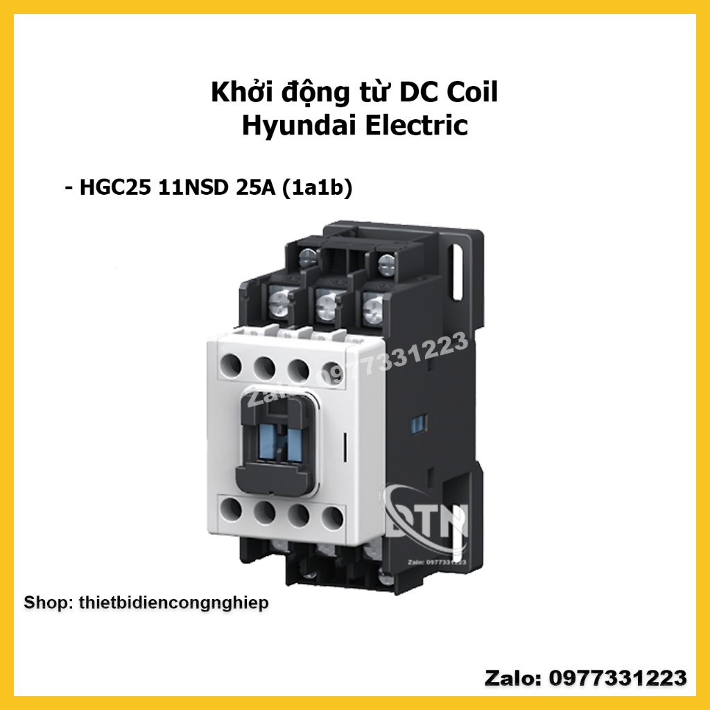 Khởi động từ DC Coil Hyundai HGC25 11NSD 25A(1a1b) | Shopee Việt Nam