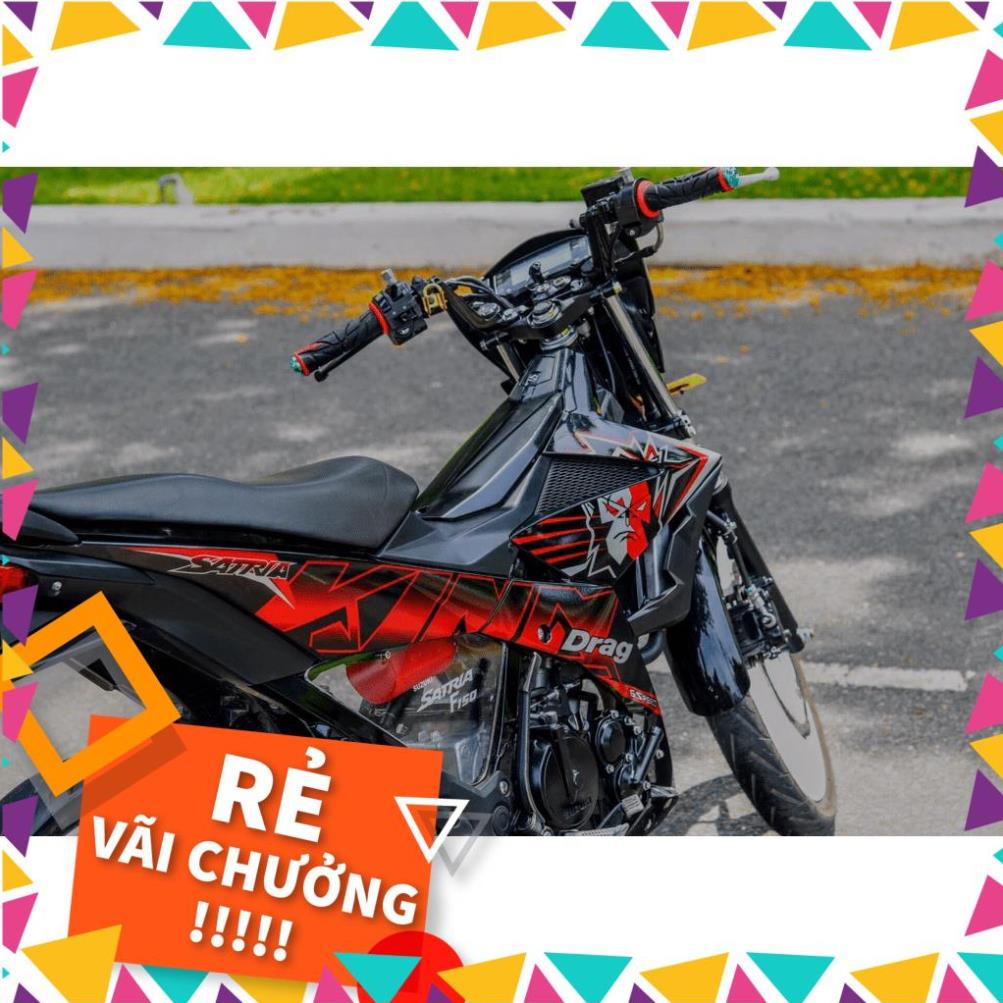Tem Rời Dán Xe Raider FI Mẫu King Drag Đỏ Đen | Shopee Việt Nam