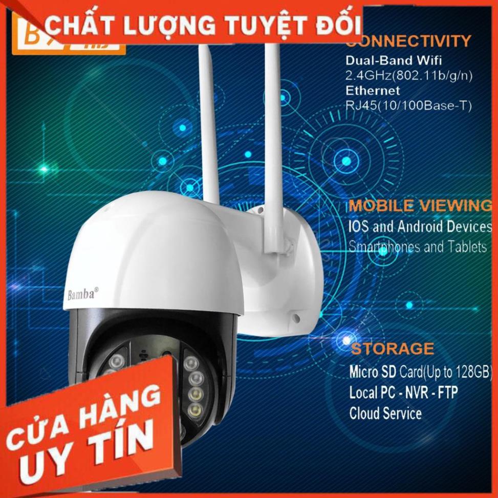 HCM- CAMERA IP BAMBA B9 3.0 (KHÔNG DÂY) CHUYÊN NGOÀI TRỜI ( XOAY ...
