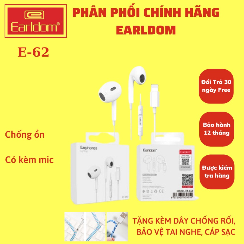 Tai nghe có dây lighting ET-E62 kết nối bluetooth có mic đàm thoại ...