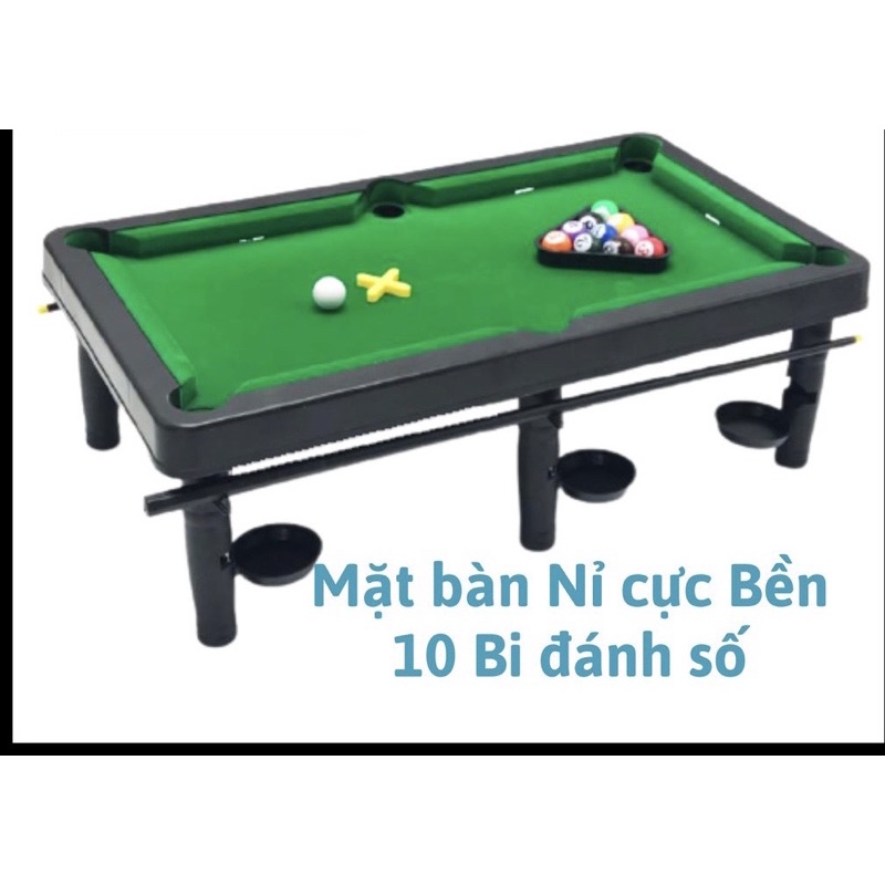 Bàn bi a mini mặt bàn bọc nỉ, bàn bida gồm 2 gậy 11 bi đánh số, Bàn Bi ...