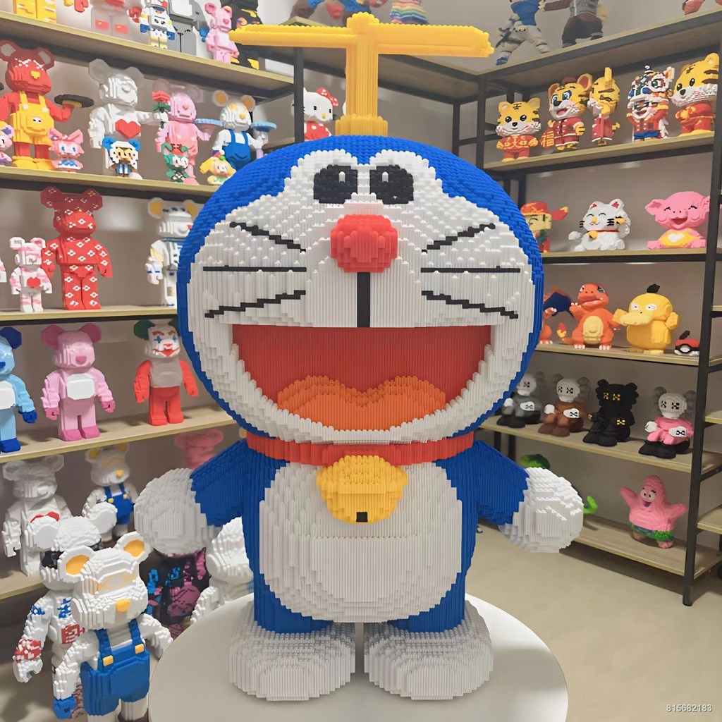 ♞Khối xây dựng Doremon cực lớn 1m tương thích với Lego các hạt nhỏ lắp ...