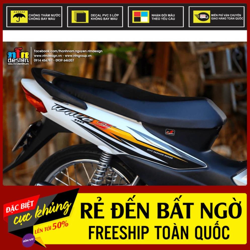 Tem Rời Dán Xe Wave 110 Mẫu Chữ S Trắng Đen Vàng | Shopee Việt Nam