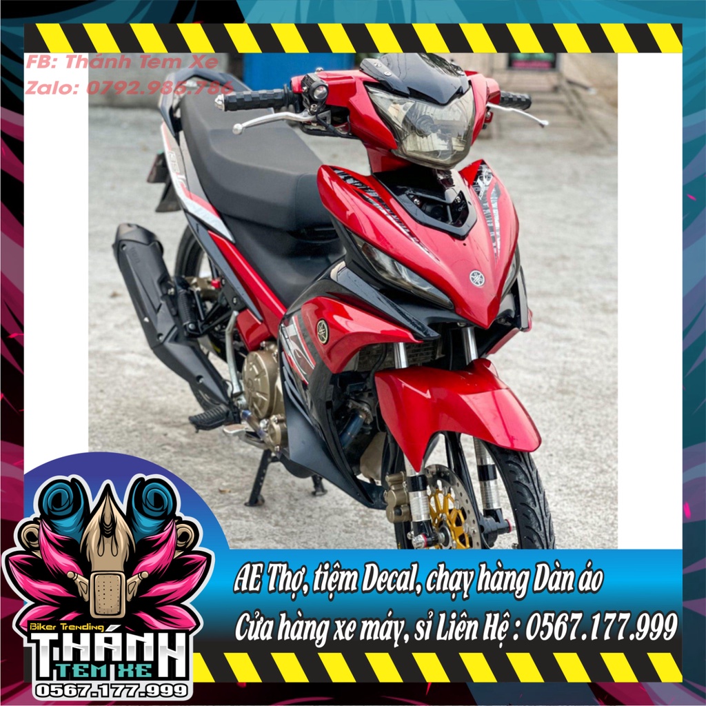 [FreeShip] [Ảnh thật] Tem rời Exciter 2013 - Mẫu LC135 trắng đỏ hoạ ...