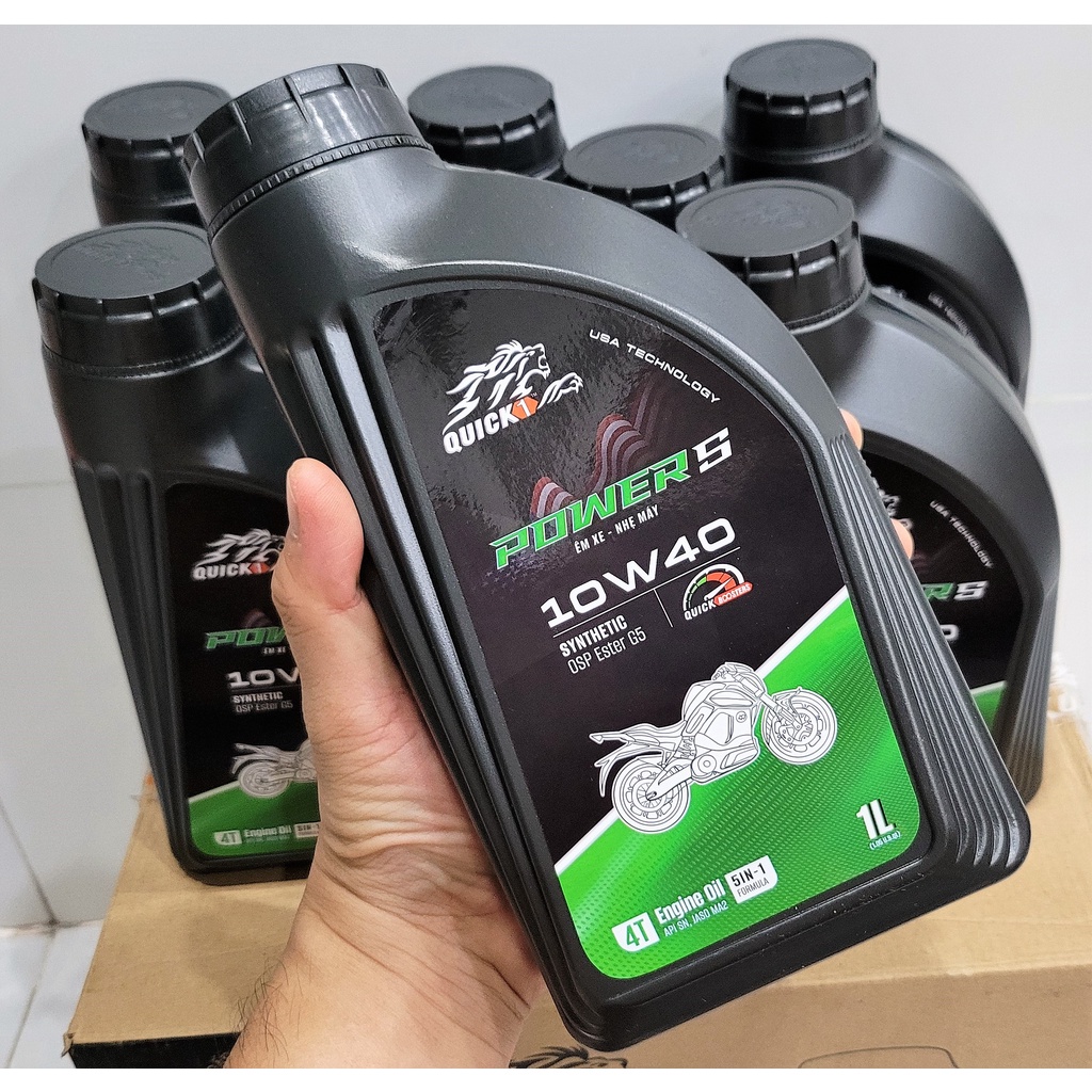 NHỚT QUICK 1 POWER S 10W40 – 0.8L / 1L CHO XE SỐ VÀ TAY GA - DẦU NHỚT XUẤT XỨ TỪ MỸ | Shopee ...