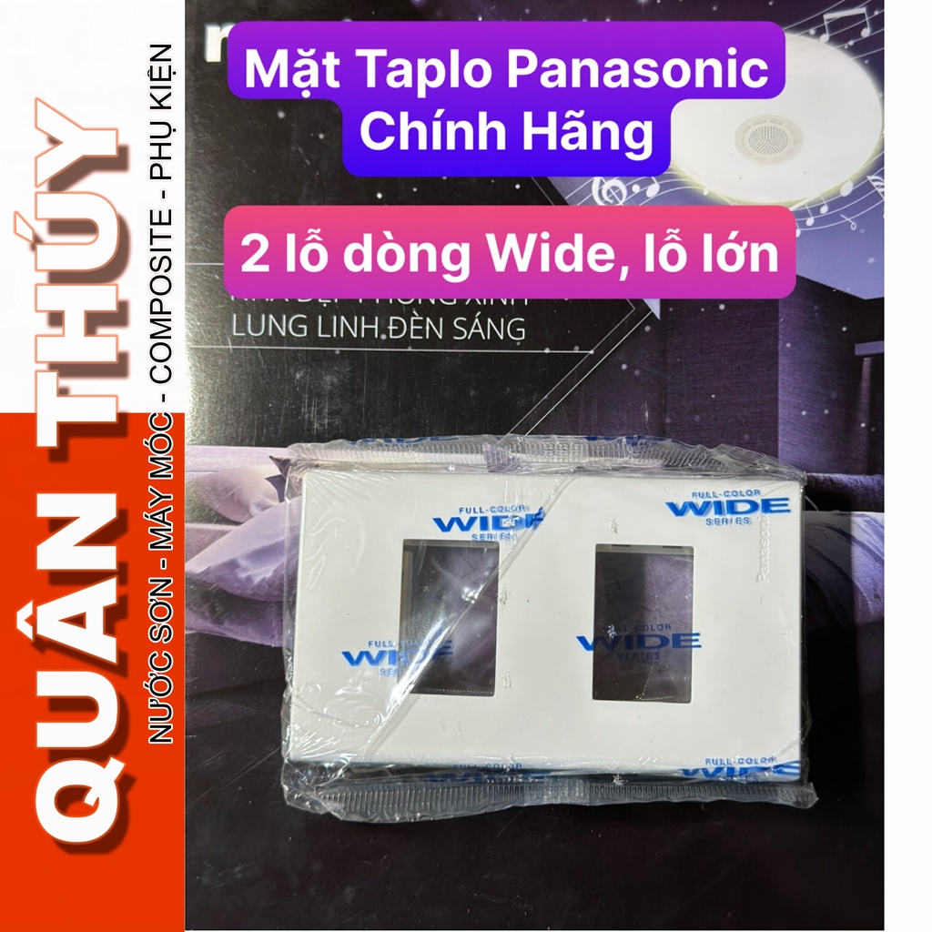 Mặt dùng cho 2 thiết bị - PANASONIC WIDE (hạt lớn) - mã WEV68020SW ...