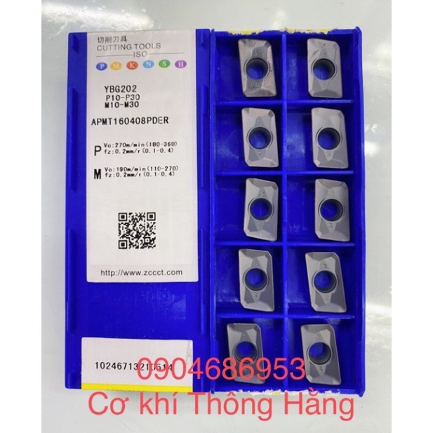 CHÍP DAO PHAY APMT 1604 PDER- hãng ZCCT, chuyên phay thép | Shopee Việt Nam