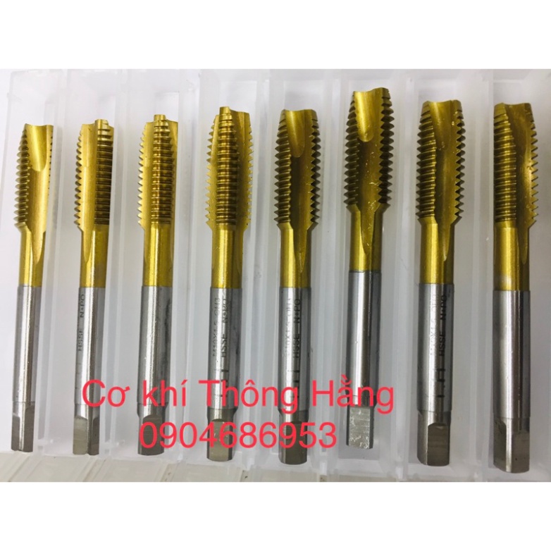 Taro thẳng HSS-E phủ TiN từ M2-M16, chuyên taro thép cứng và inox, hàng ...