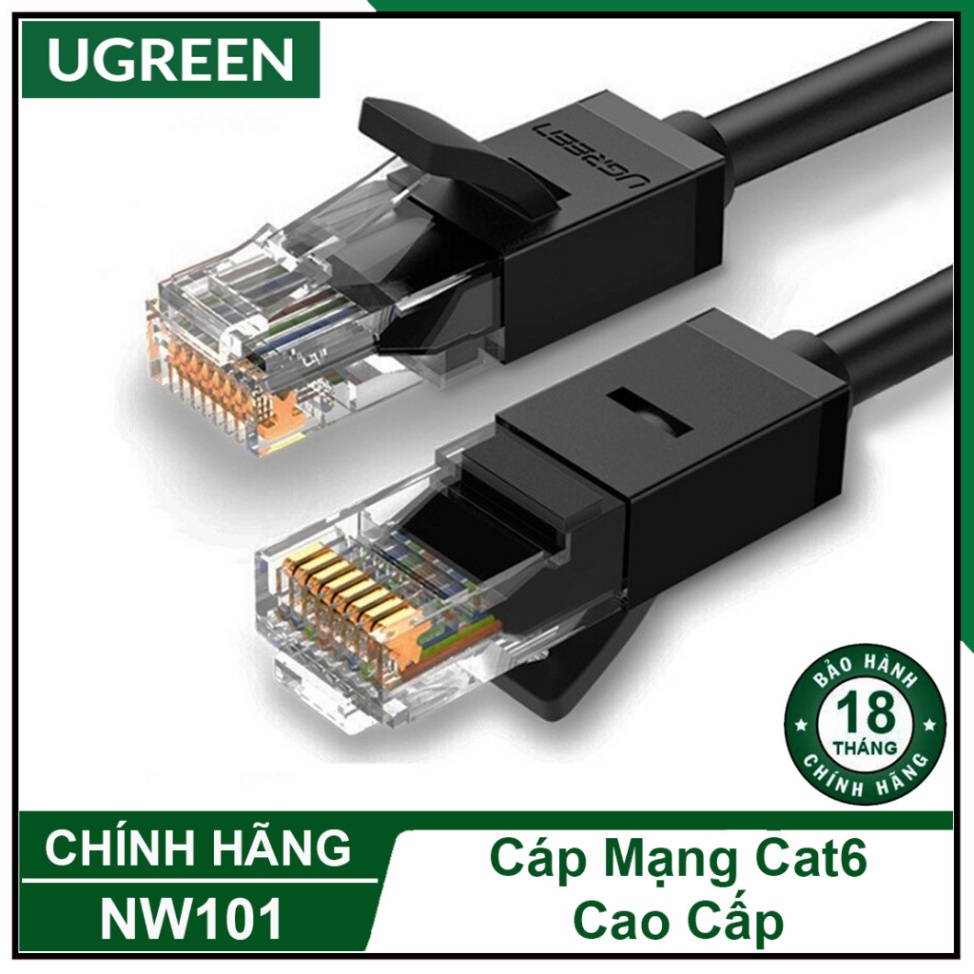 Cáp mạng bấm sẵn Cat6 UGREEN NW101 24AWG CU - Hàng Chính hãng | Shopee Việt Nam