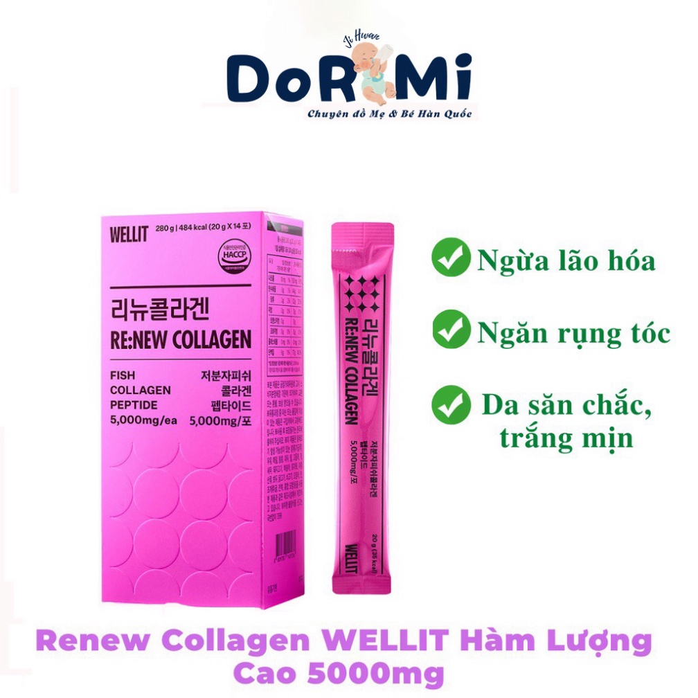 Nước Uống Collagen Giúp Trẻ Hóa Và Làm Trắng Da Renew Collagen WELLIT ...
