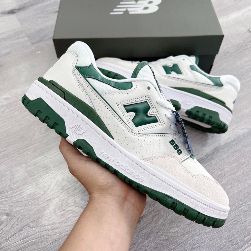 Giày New Balance 550 'White Green, White Black' , NB 550 2 Màu Xanh Đen ...