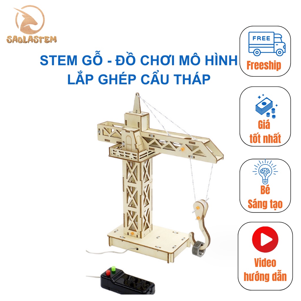 Đồ chơi STEM - Đồ Chơi Lắp Ghép Mô Hình Cẩu Tháp - STEM Khoa Học, Giáo ...