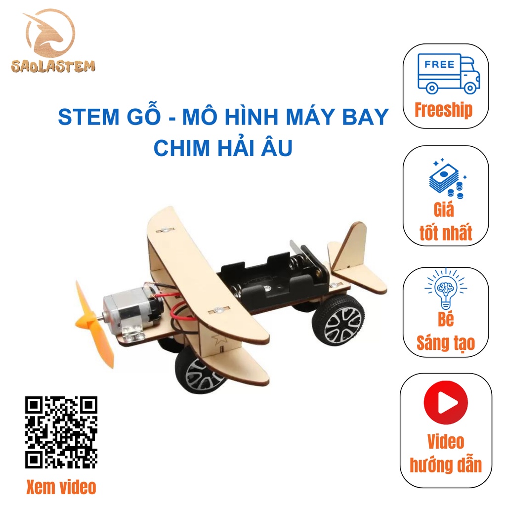 Đồ chơi STEM - Bộ lắp ráp Xe Mô Hình Chim Hải Âu - STEM Khoa Học, Giáo ...