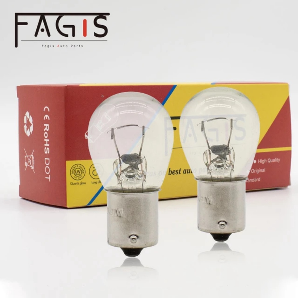 01 bóng đèn Fagis Halogen P21W 12V, P21/5W 12V, S25, 1156, 1157 đèn hậu ...