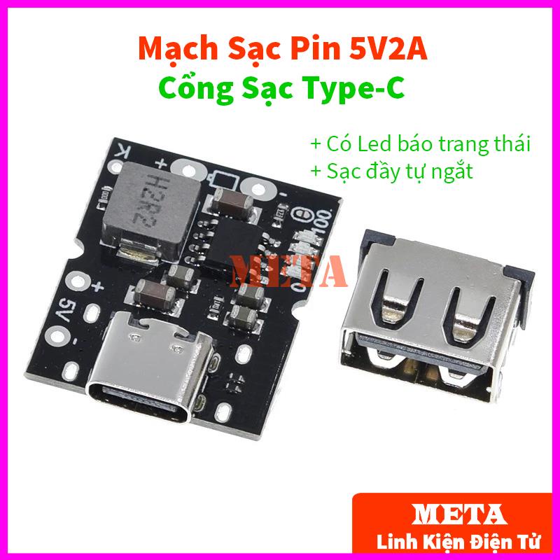 Mạch Sạc Pin Dự Phòng tích hợp sạc xả 5V 2A Cổng vào Type-C - dùng cho ...