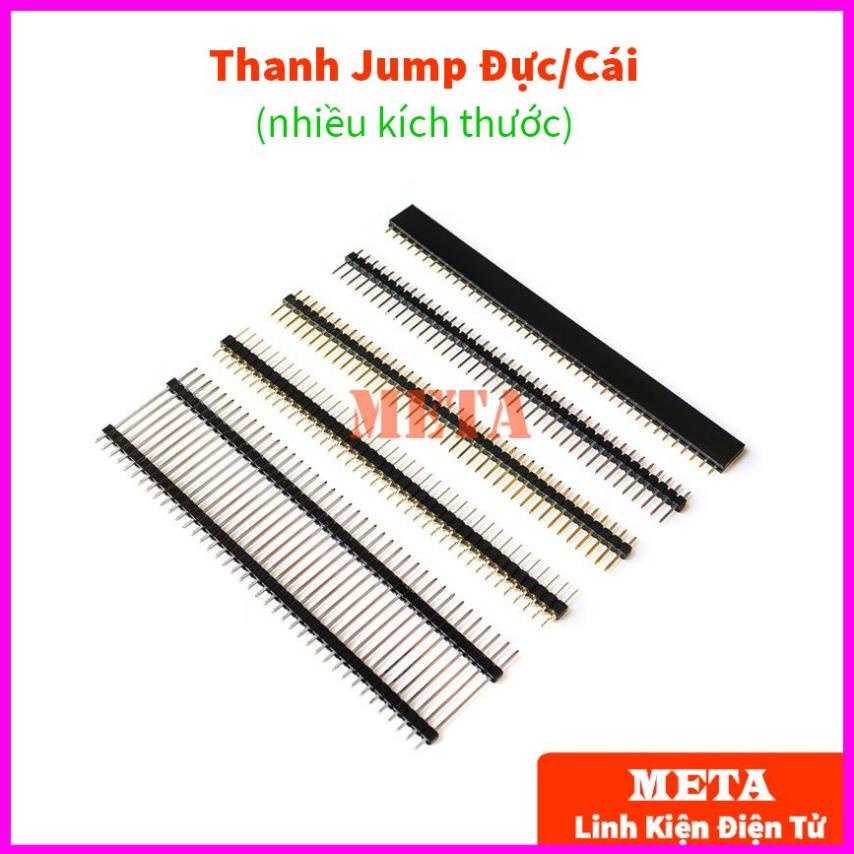Thanh Jump Đực/Cái 1*40P 2.54mm - Jump Đực Đơn Thẳng, Jump Cái, Jump ...