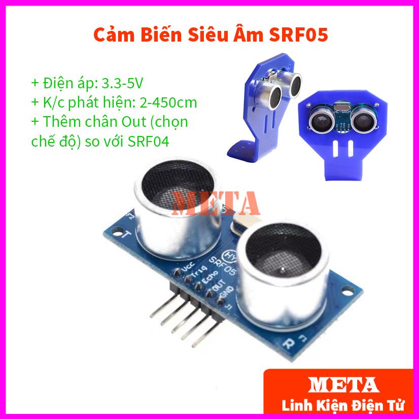 Module Cảm Biến Siêu Âm SRF05, HC SR05, HC-SR05 - Khung giá đỡ cảm biến ...