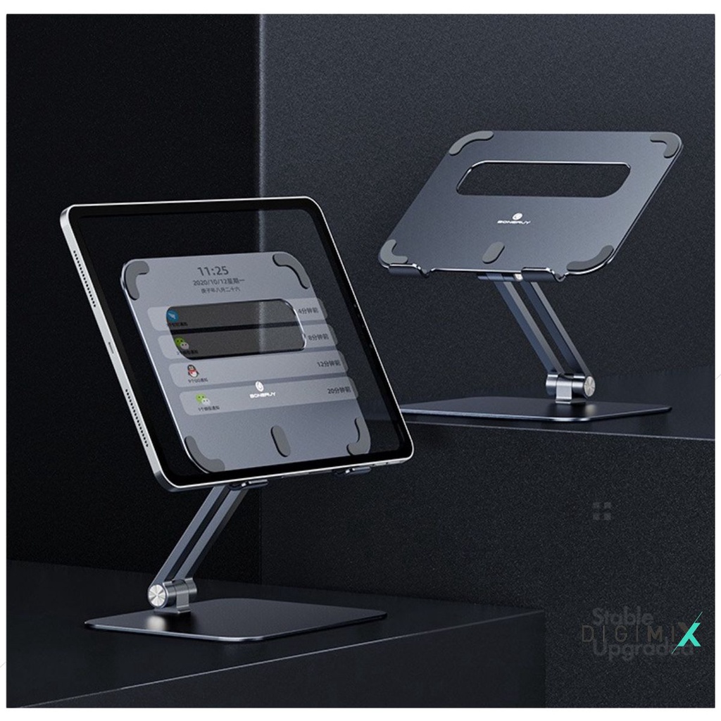 Giá đỡ nhôm cho iPad, Máy tính bảng, Galaxy Tab P61 dạng đỡ tablet điều chỉnh độ cao lên xuống ...