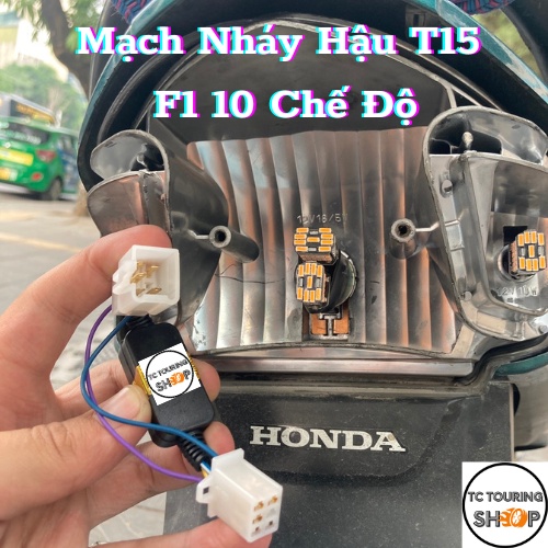 Đèn Hậu led T15 kèm Mạch F1 6x9 54 kiểu nháy 2024 (đổi chế độ bằng phanh) TC Touring Wave,Sirius ...