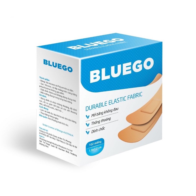 Băng cá nhân ít thấm nước Bluego 102 Miếng | Shopee Việt Nam