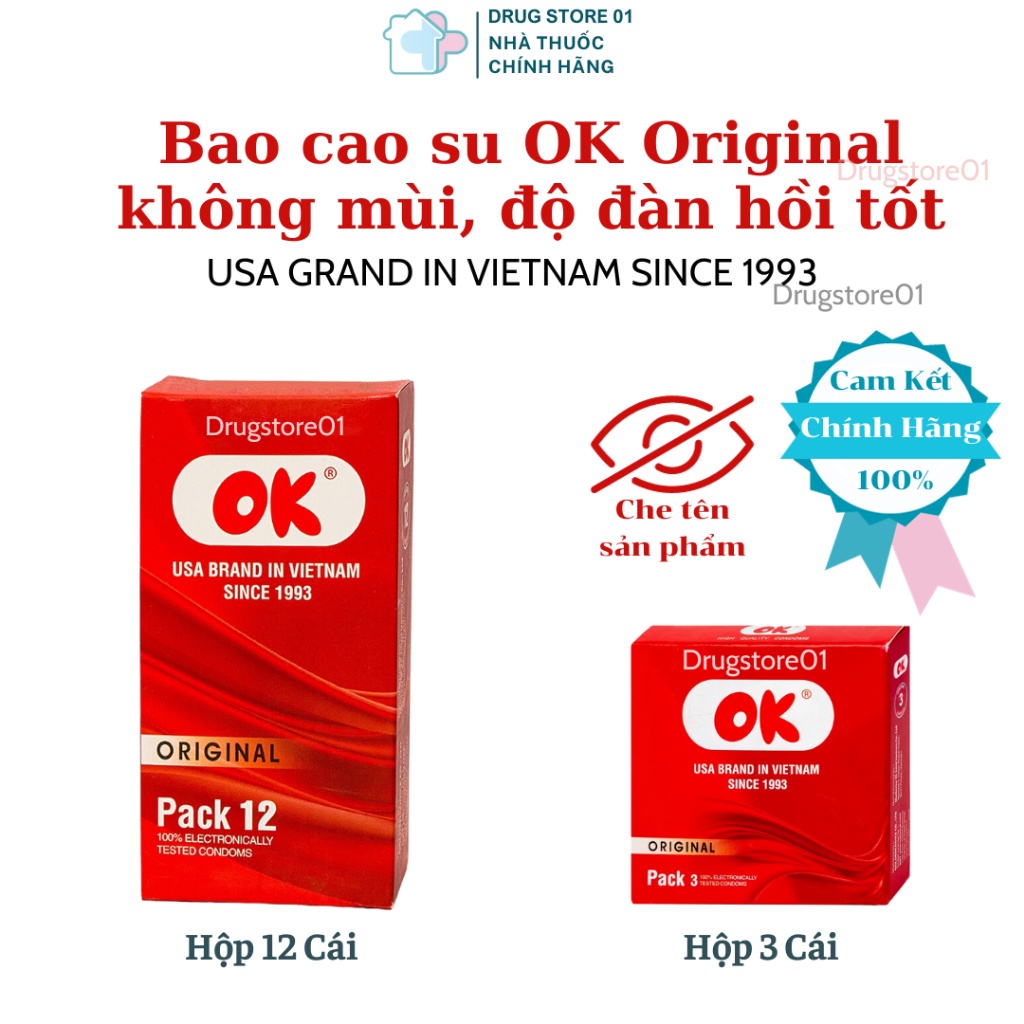 Bao Cao Su Ok Hộp 12 Cái/Hộp 3 Cái (BCS Gia Đình) | Shopee Việt Nam