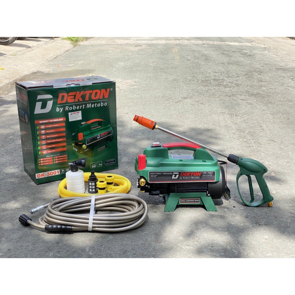 [Giá tốt] Máy Rửa Xe Dekton 3000W DK-3001 / Có Chỉnh Áp / Trùm Cúi Máy ...