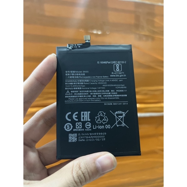 Pin Xiaomi BN55 / Xiaomi Note 9s (5020mAh) Dung lượng cao bảo hành 1 ...