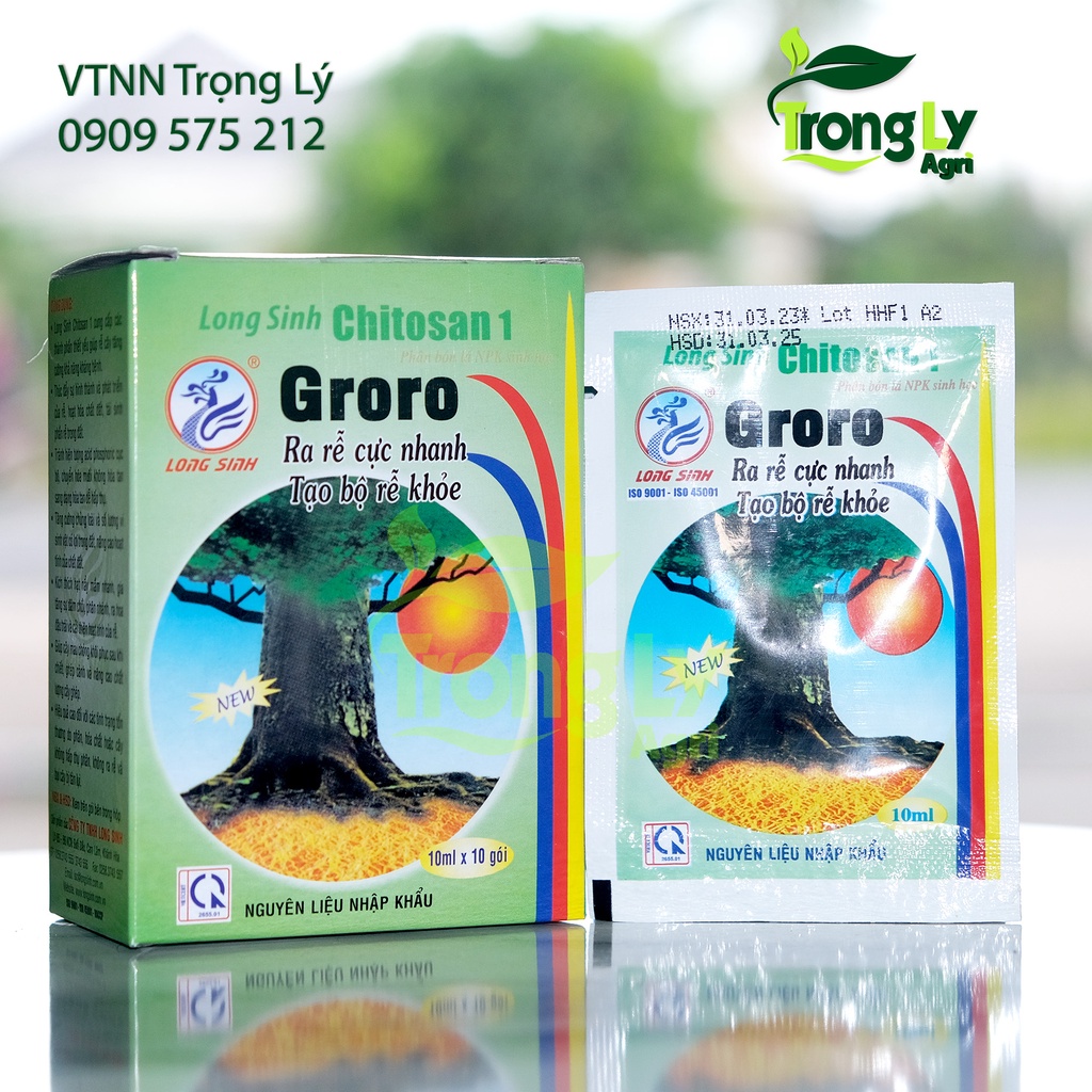 10 gói (10ml) Kích rễ cực mạnh Groro (Chitosan Long Sinh) | Shopee Việt Nam