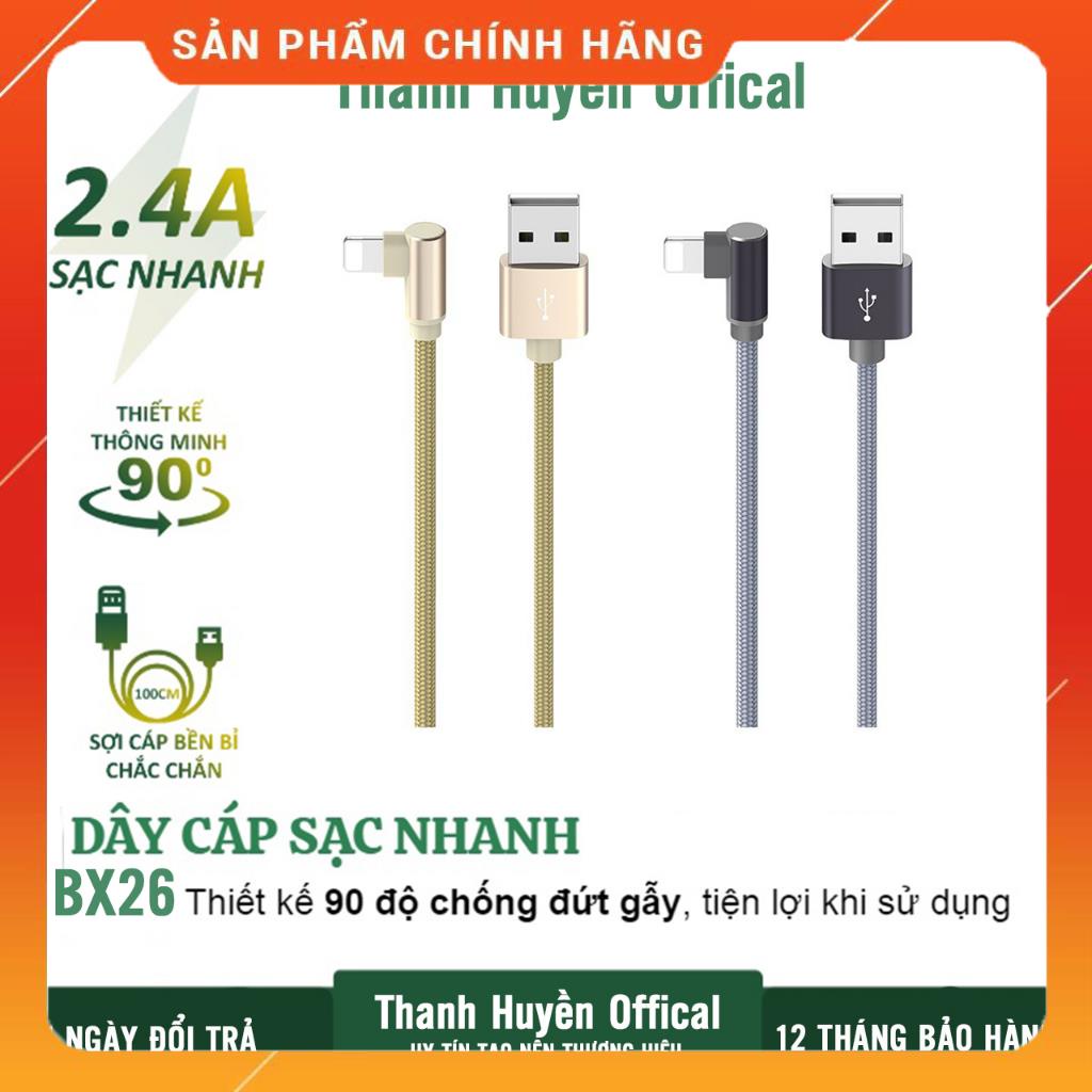 Dây Sạc dù BX26 Type-C | Micro | Ai phôn | Loại tốt chân ngang Dài 1M ...